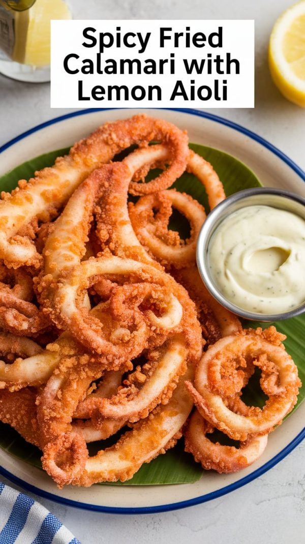 Spicy Fried Calamari with Lemon Aioli – Frying Frenzy